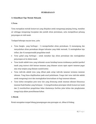 Makalah_58 Pada dasarnya konservasi lahan diarahkan untuk memulihkan | DOCX