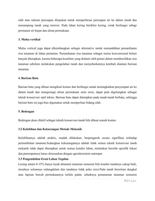 Makalah_58 Pada dasarnya konservasi lahan diarahkan untuk memulihkan | DOCX