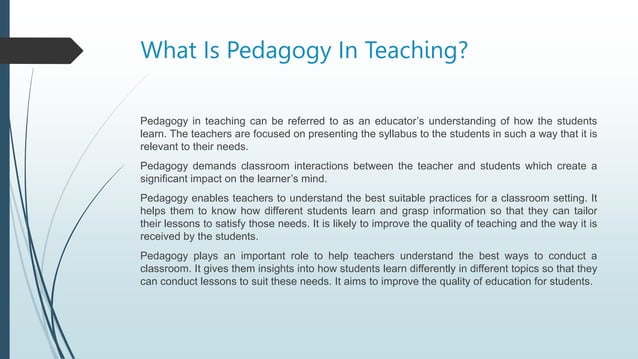 Pedagogy/Definition/Features/Approaches/Types | PPTX