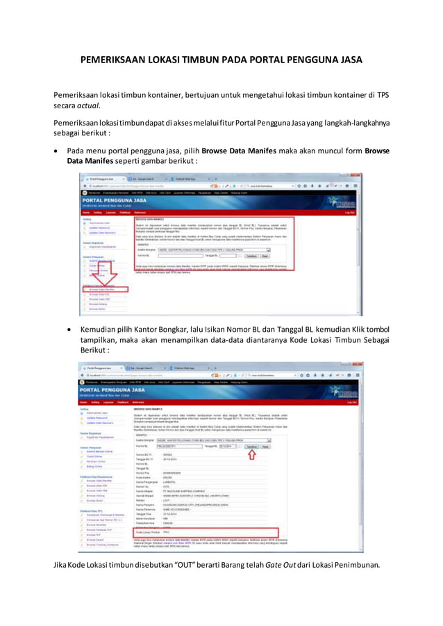 Pada menu portal pengguna jasa | DOCX