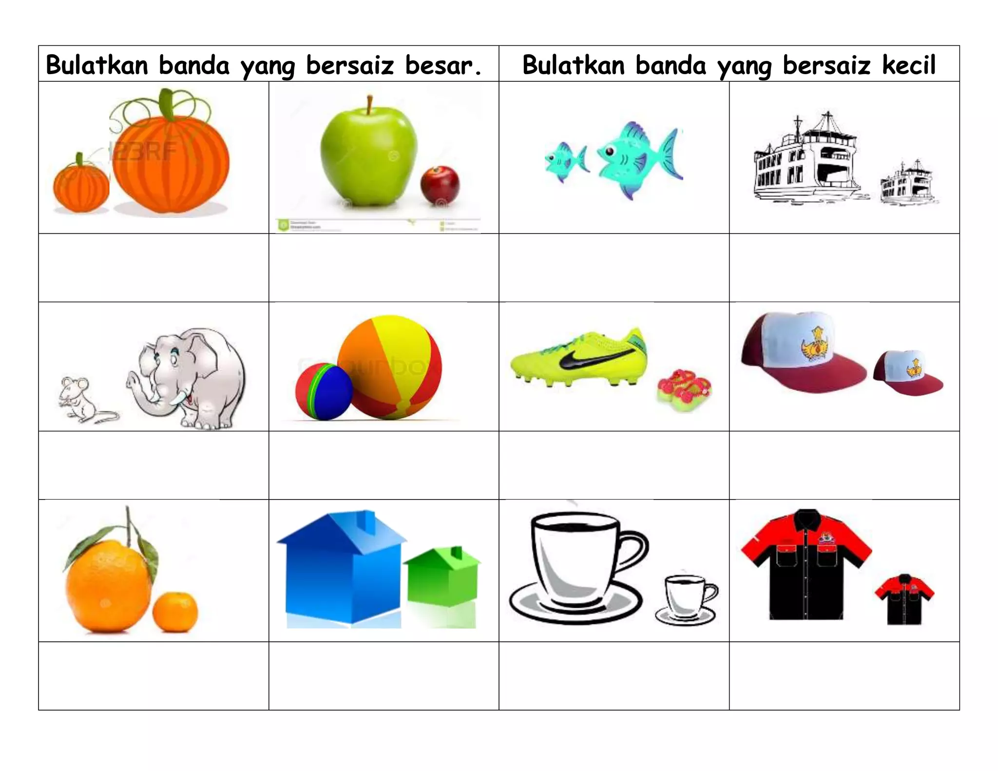 Padankan gambar dengan perkataan | DOCX