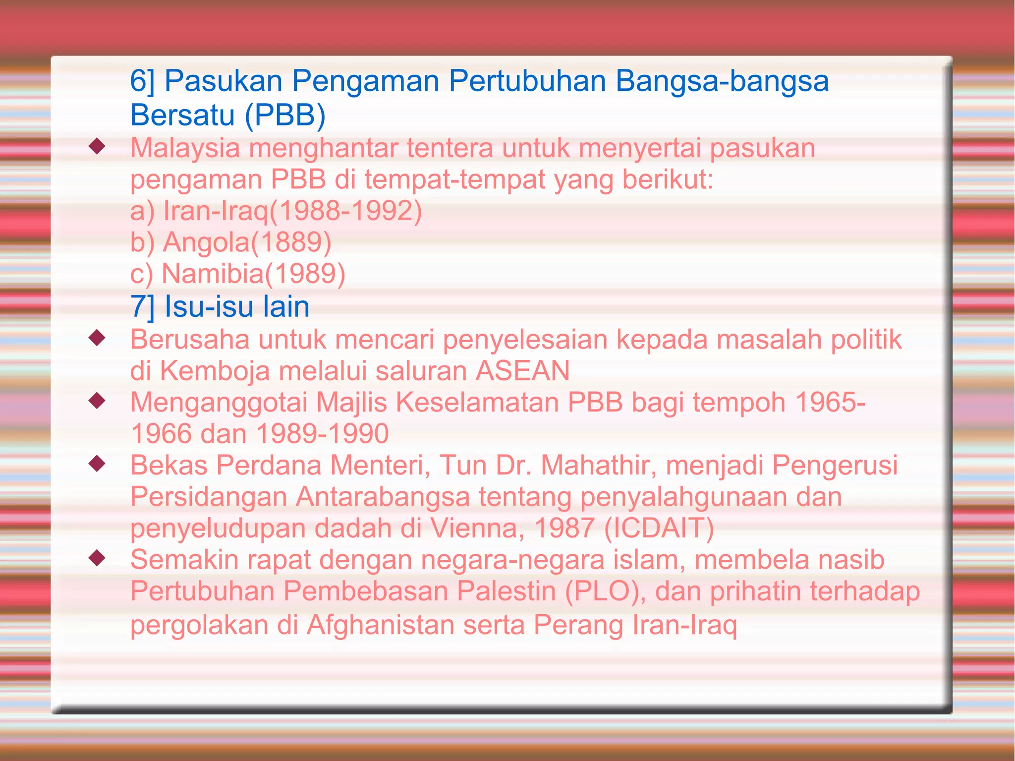Pengajian Am dasar luar malaysia | ODP
