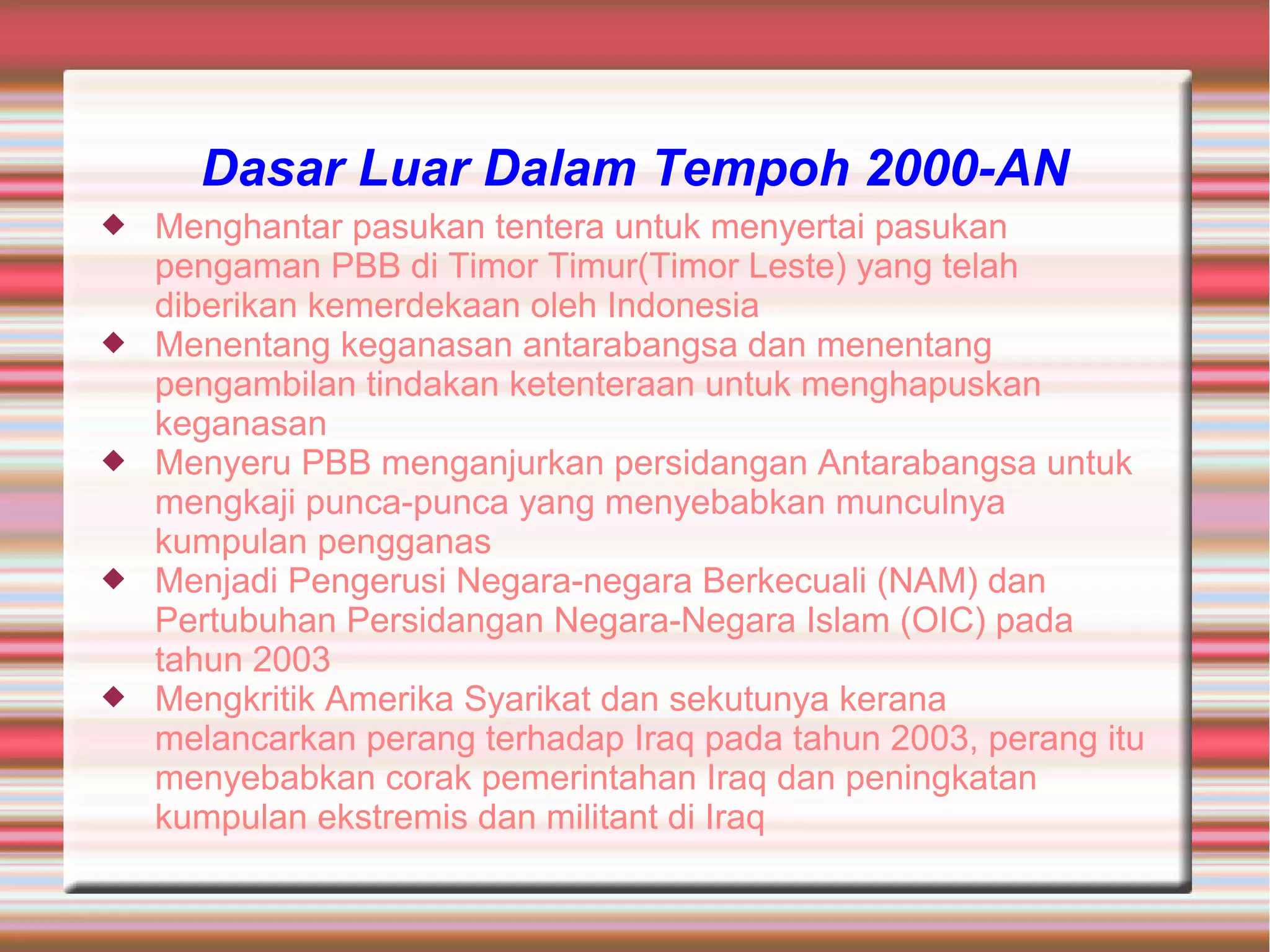 Pengajian Am dasar luar malaysia | ODP