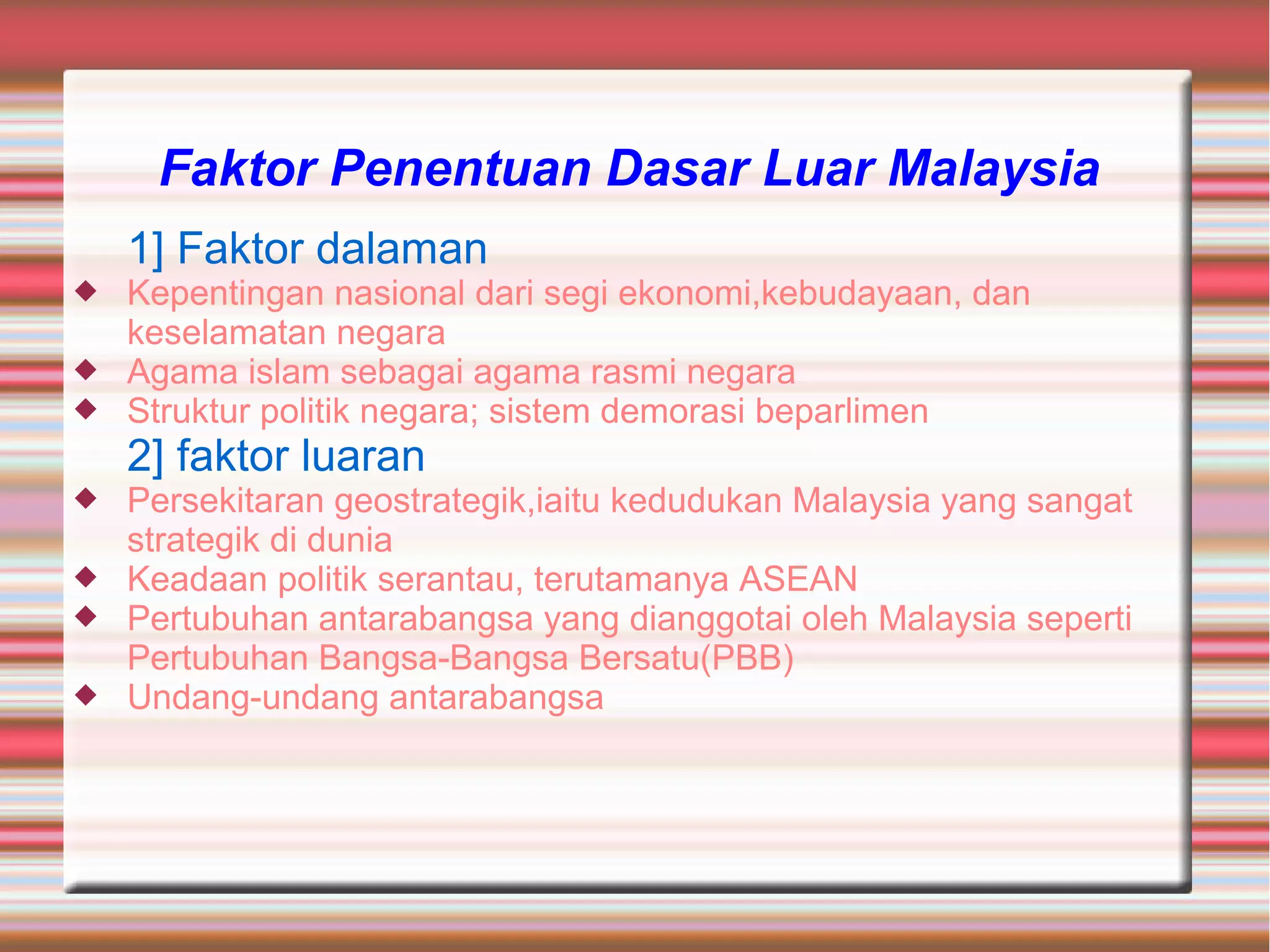 Pengajian Am dasar luar malaysia | ODP