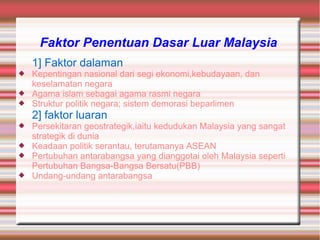 Pengajian Am dasar luar malaysia | ODP