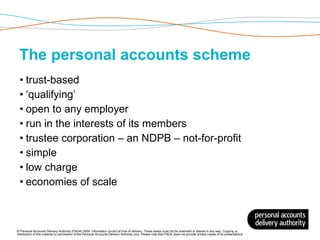 Personal Accounts and the 2012 duties | PPT