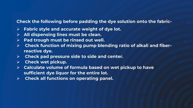 Pad Batch Dyeing Method.pptx | Bath and Shower | Personal Care