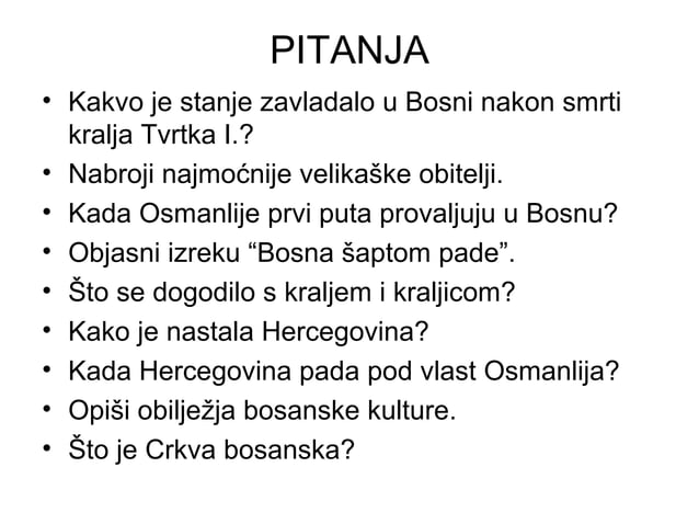 Pad Bosne | PPT