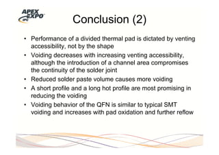 Pad design and process for voiding control at QFN assembly | PDF