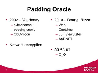 Padding oracle [opkoko2011] | PPTX