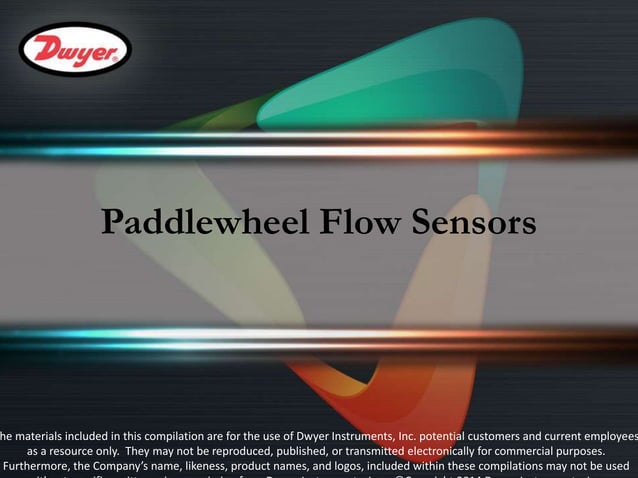 Paddlewheel Flow Sensors | PPT