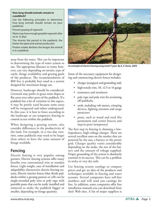 Paddock Design, Fencing, and Water Systems for Controlled Grazing | PDF ...