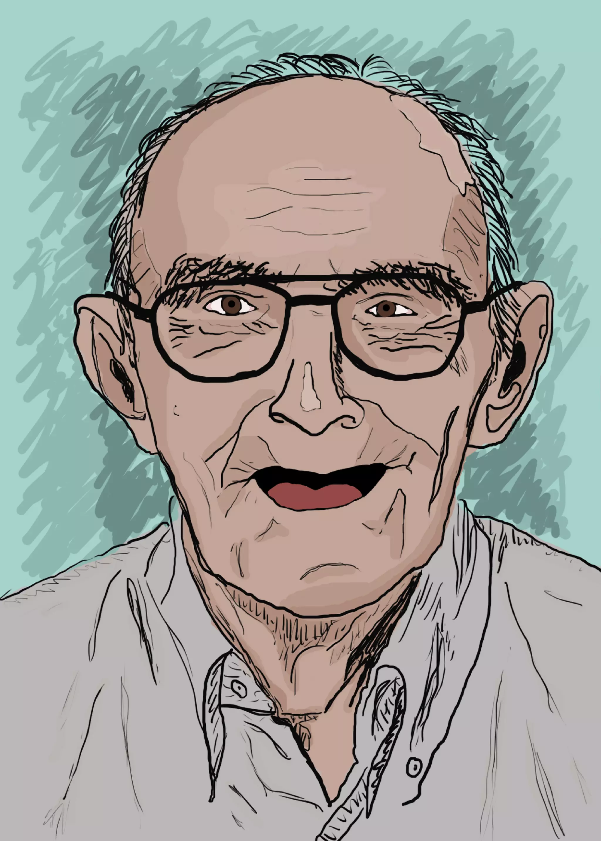Drawing of an Old Man- Photoshop | PDF
