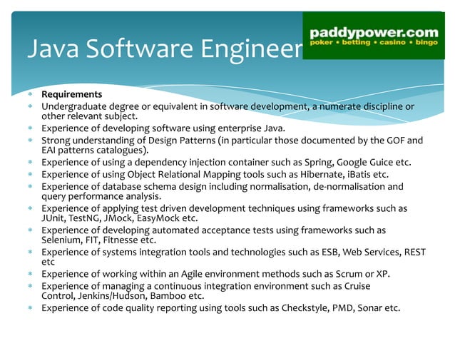 Paddy Power Open Roles | PPT