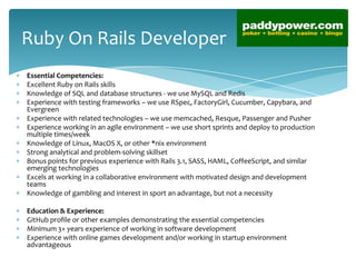 Paddy Power Open Roles | PPT