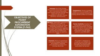 Paddy Procurement Presentation for MNO and MSO | PPTX