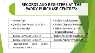 Paddy Procurement Presentation for MNO and MSO | PPTX