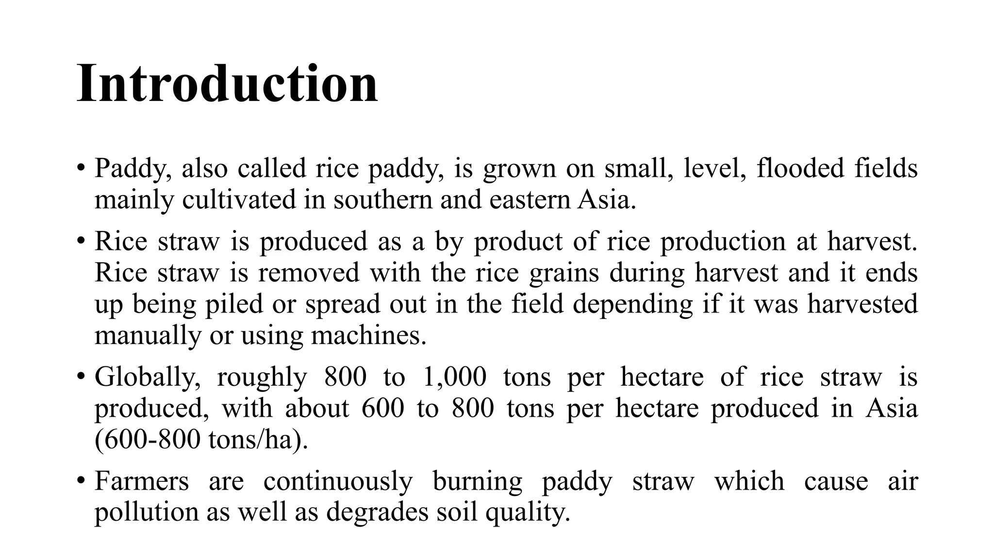 Paddy straw managment | PPTX