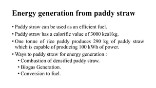 Paddy straw managment | PPTX