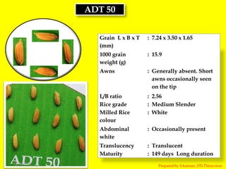 Paddy varietal characters | PDF
