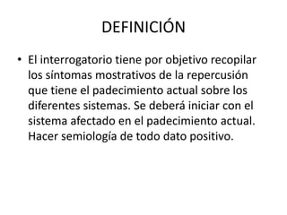 Padecimiento actual-interrogatorio-s-resp | PDF
