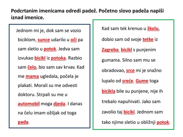 Padeži vježba | PPTX