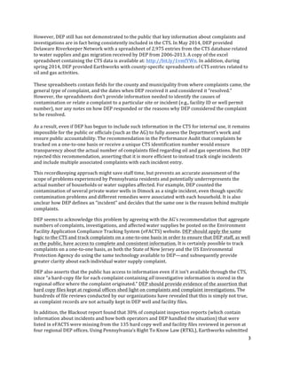 Sanctimonious Letter from Delaware Riverkeeper & Others to PA DEP | PDF