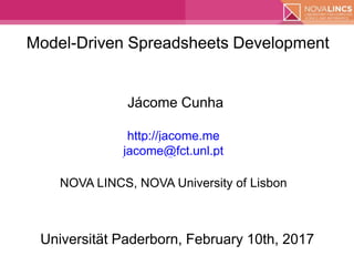 Model-Driven Spreadsheet Development | PPT