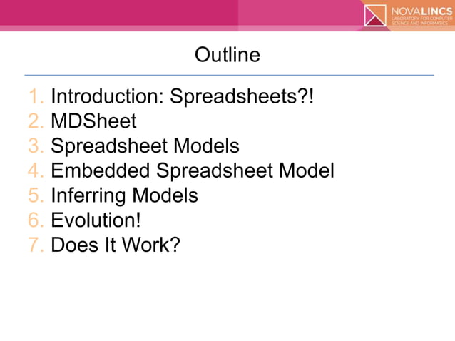 Model-Driven Spreadsheet Development | PPT