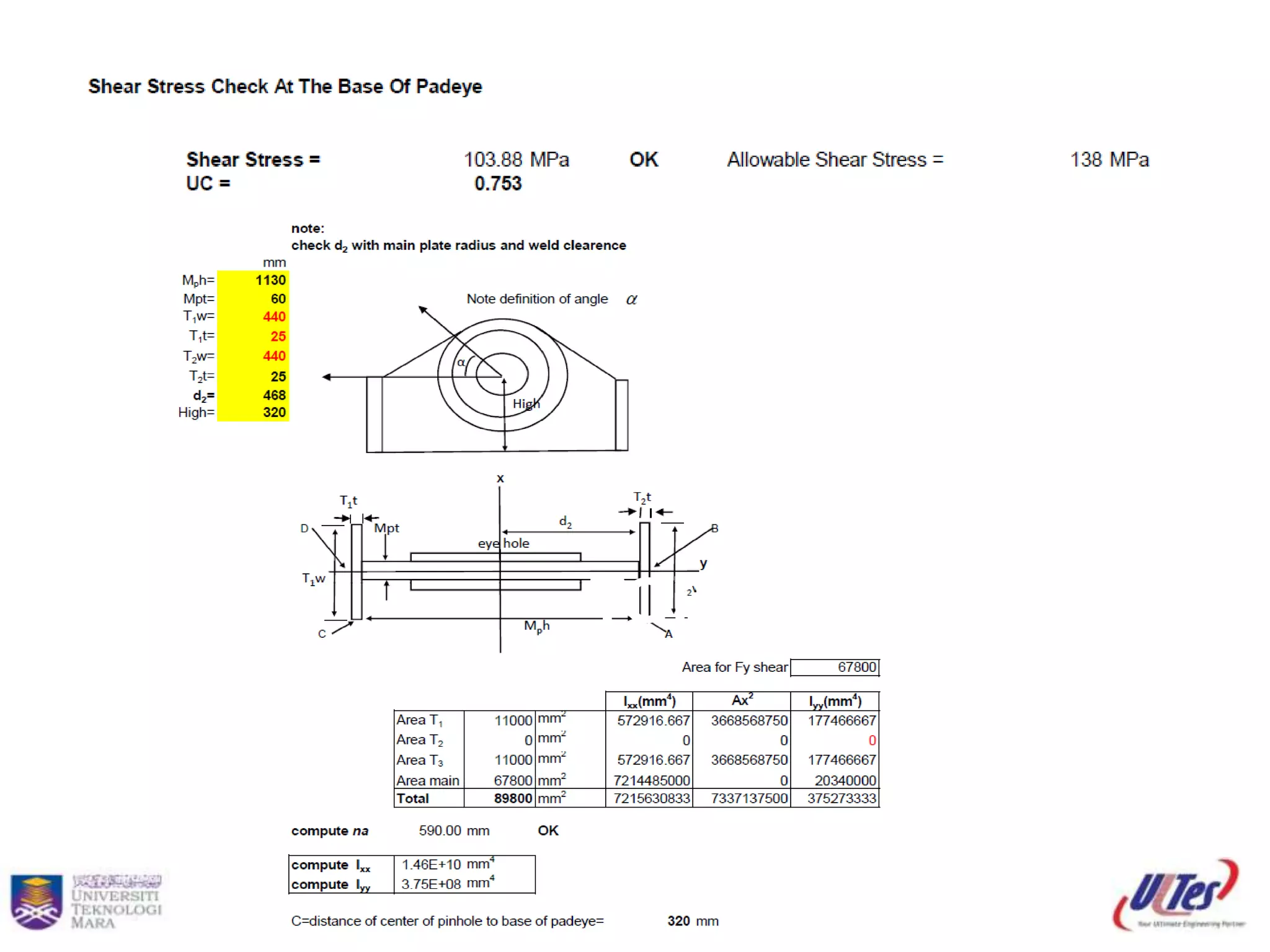 Padeye design calculation | PPTX