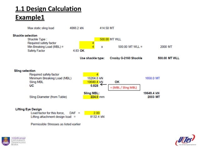 Padeye design calculation | PPTX