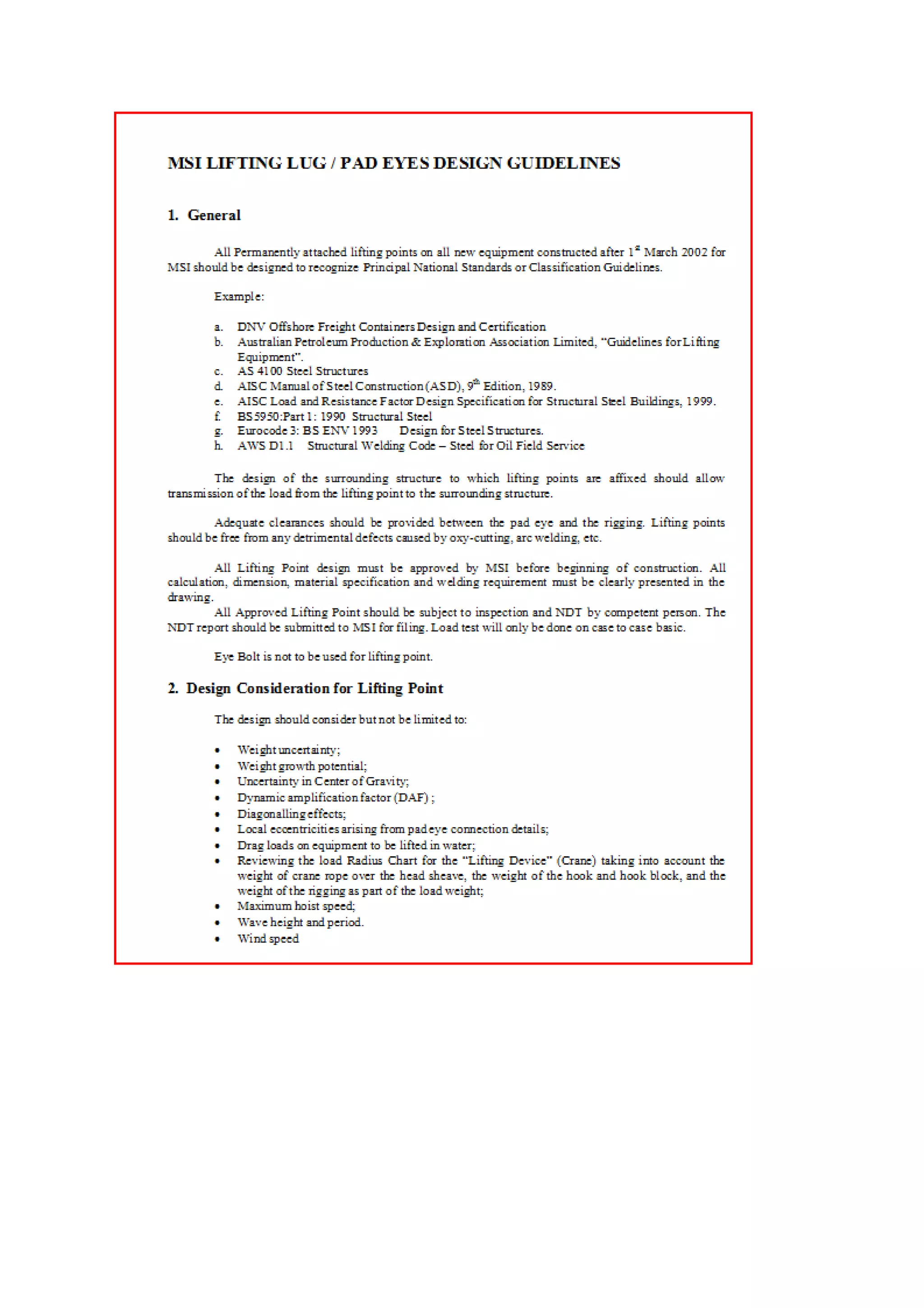 Pad+eye+design lifting+lug+standart | PDF