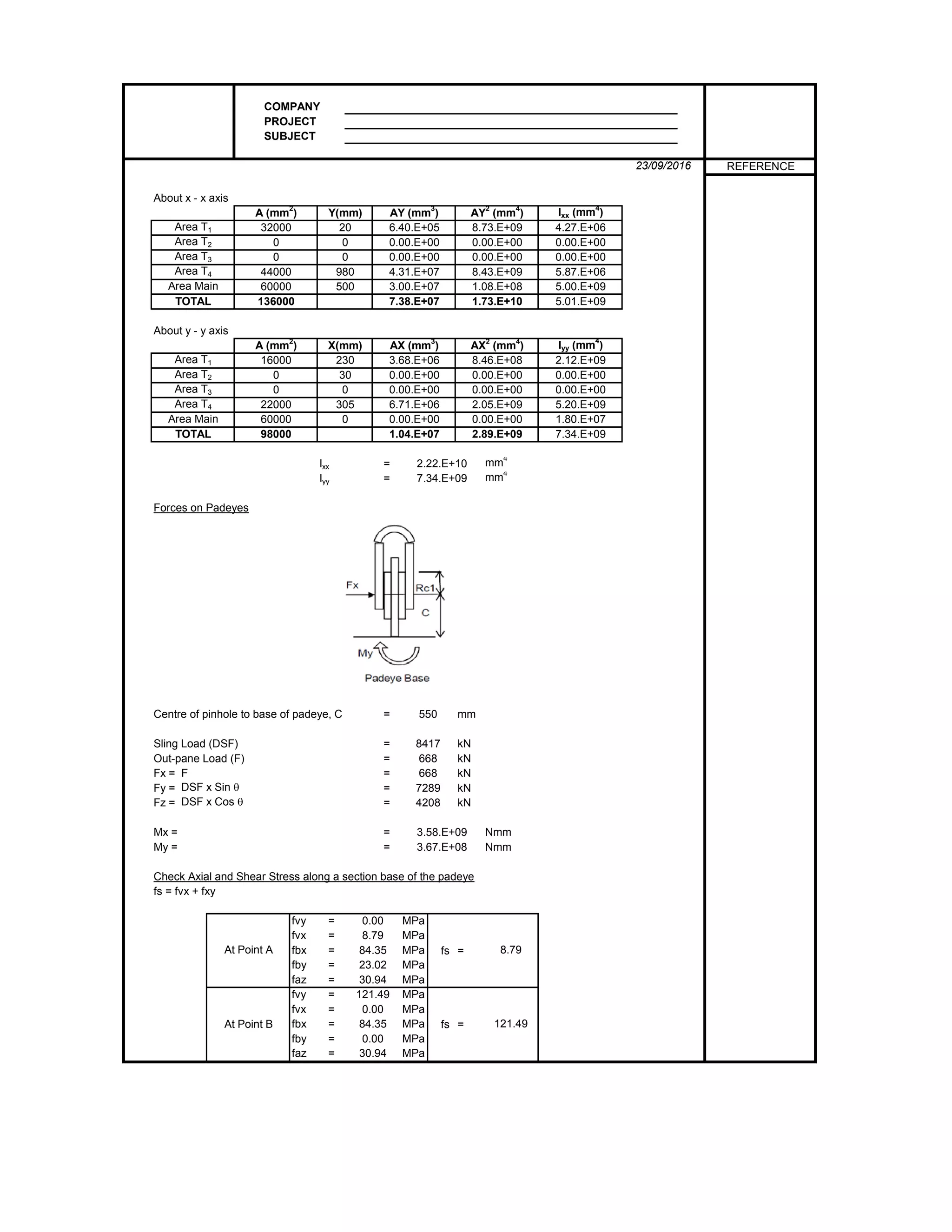 Padeye calculation example | PDF