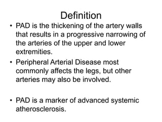 Peripheral artery disease | PPTX