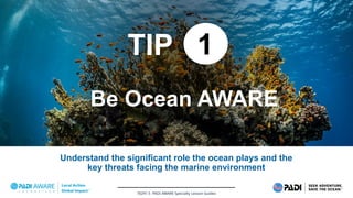 PADI AWARE Specialty Lesson Guide Powerpoint | PPTX