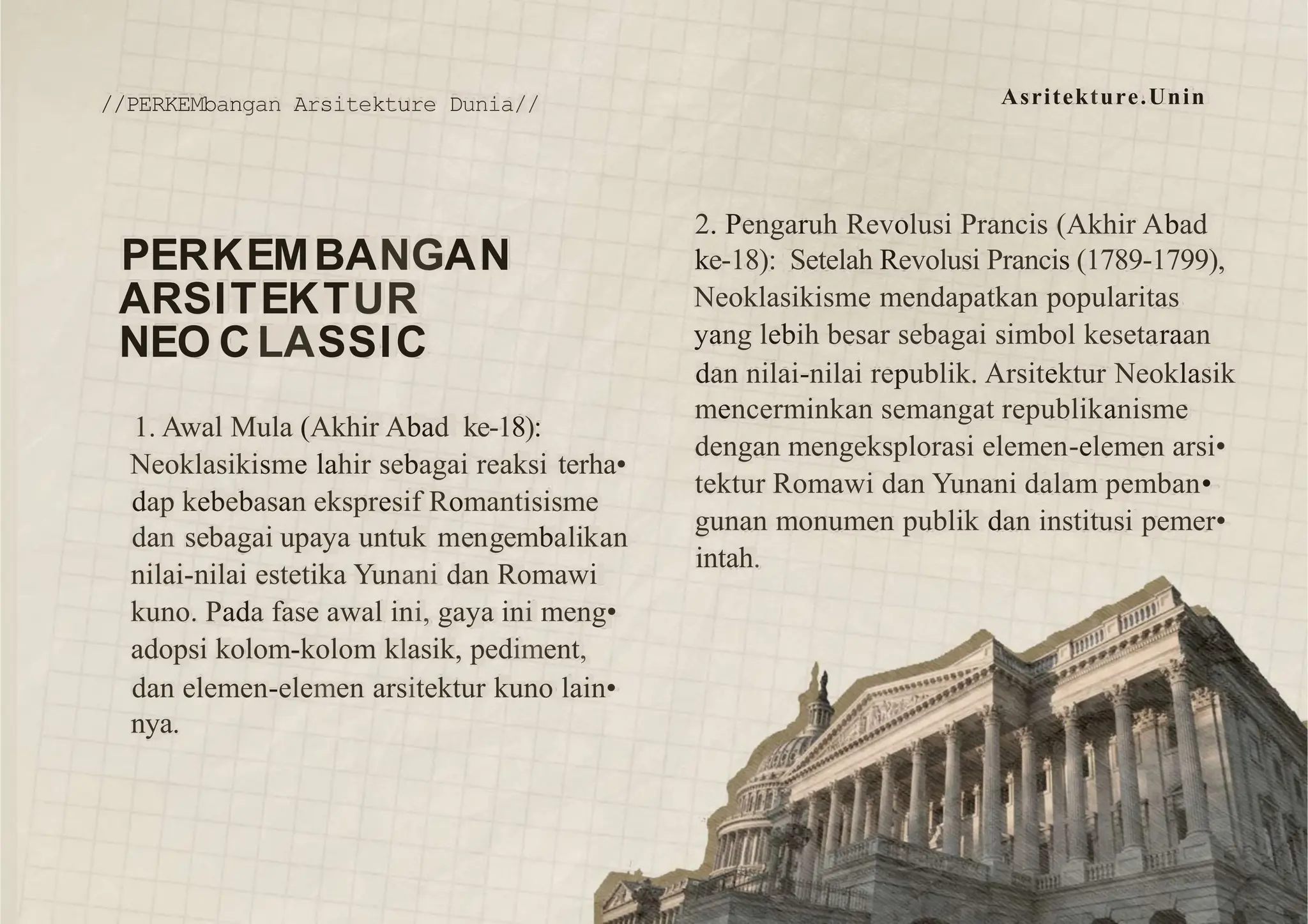 perkembangan arsitektur pada era neo calsic di eropa | PPT