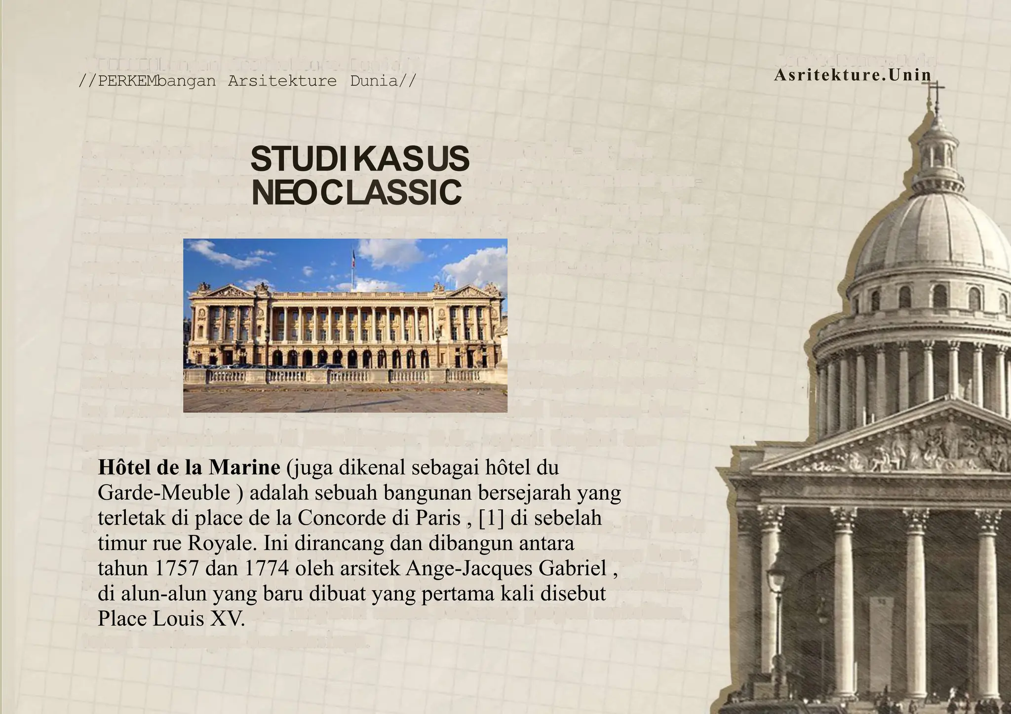 perkembangan arsitektur pada era neo calsic di eropa | PPT