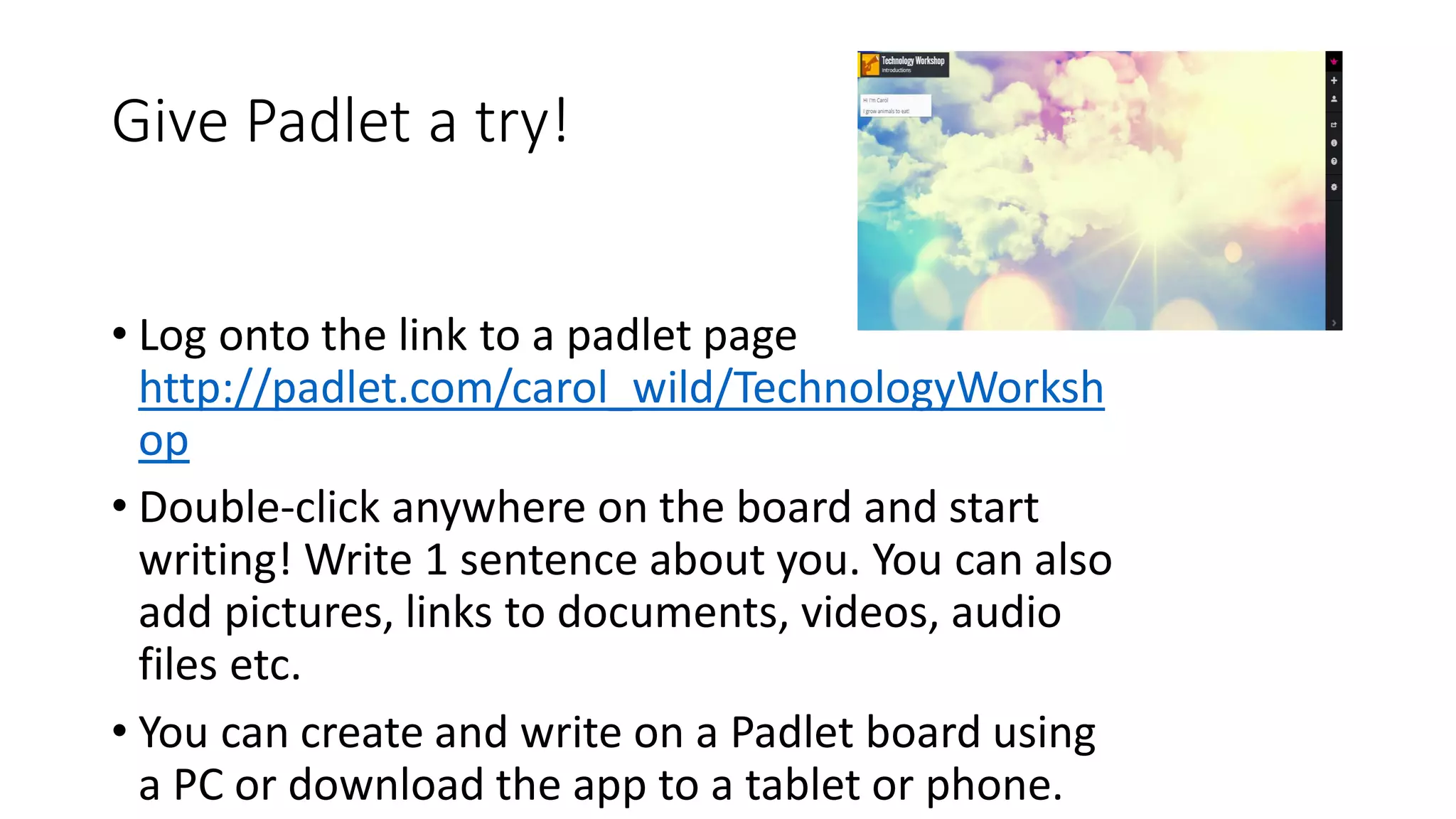 Padlet | PPT | Free Download