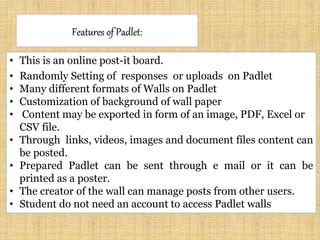 Padlet as a Pedagogical Tool : Innovation of 21st Century | PPTX
