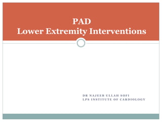 PAD & Lower Extremity Interventions | PPTX
