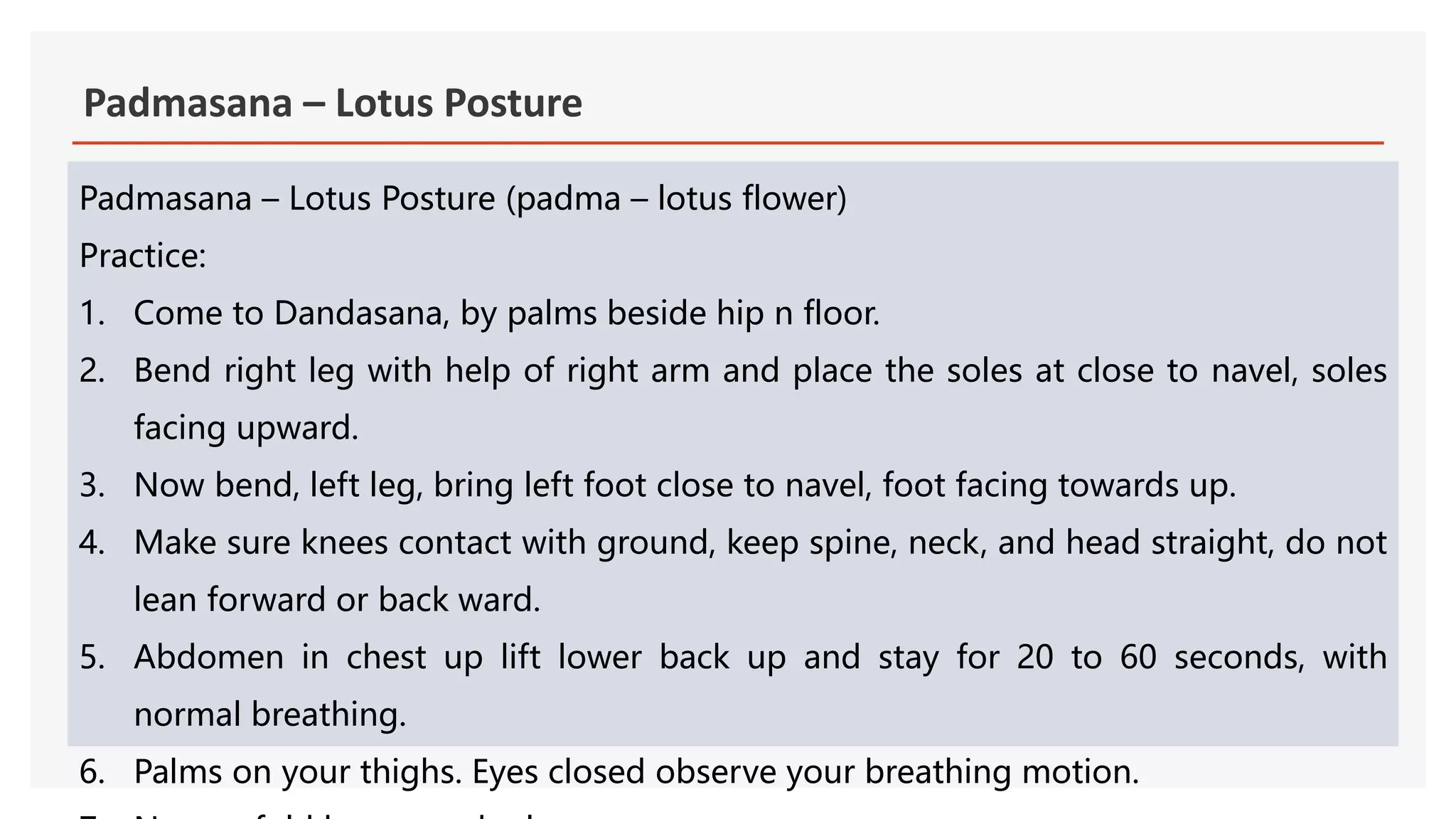 Lotus Posture Pptx