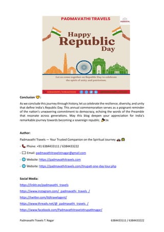 Padmavathi Travels Celebrate Republic Day | PDF