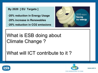 How ICT will help deliver ESB\'s Sustainability Strategy, Padraig ...