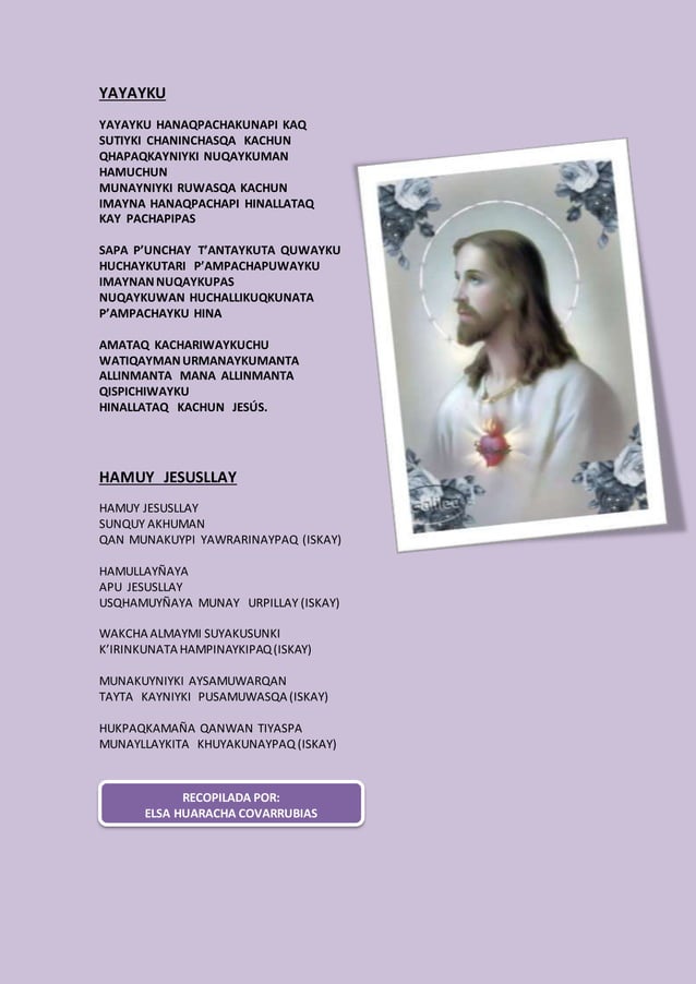 Padre nuestro y canción en quechua | DOCX
