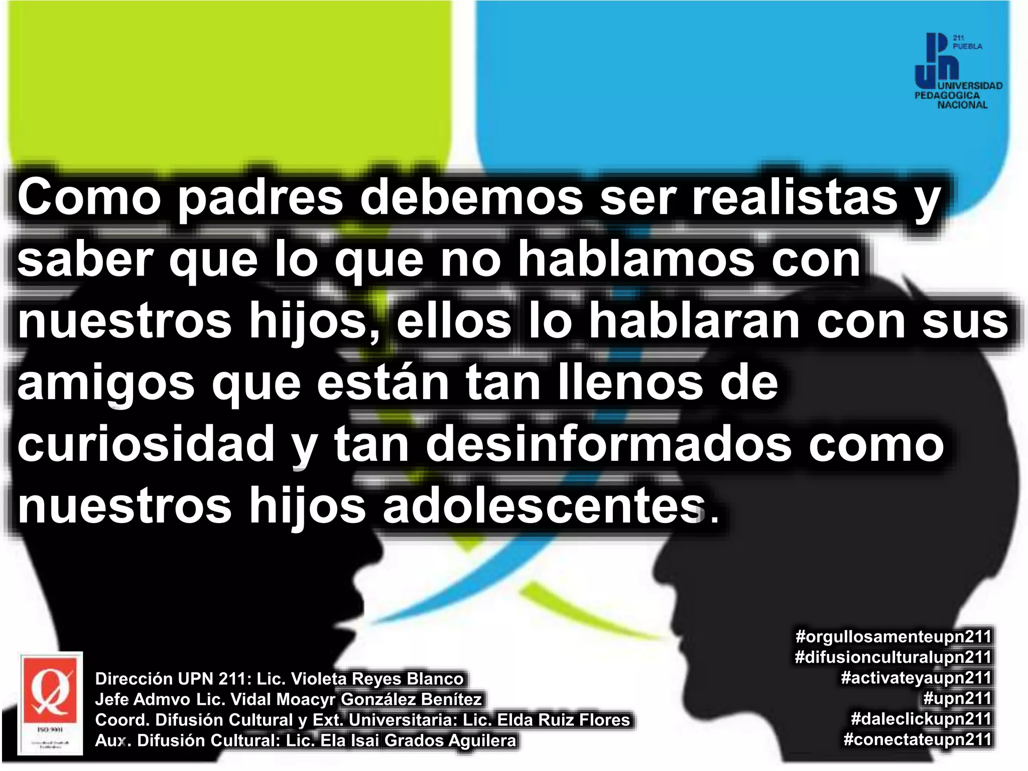 Hablar De Sexo Con Mi Hijo Adolescente Ppt