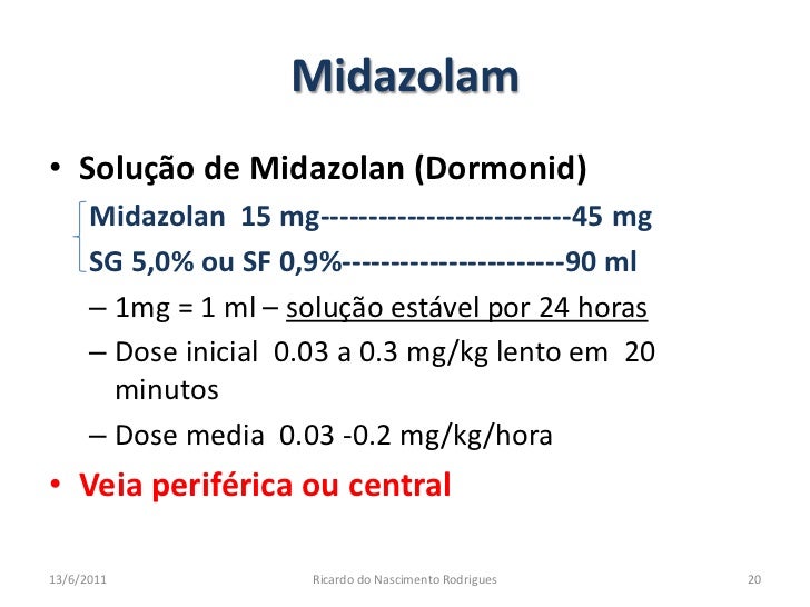 Padronização das soluções medicamentosas