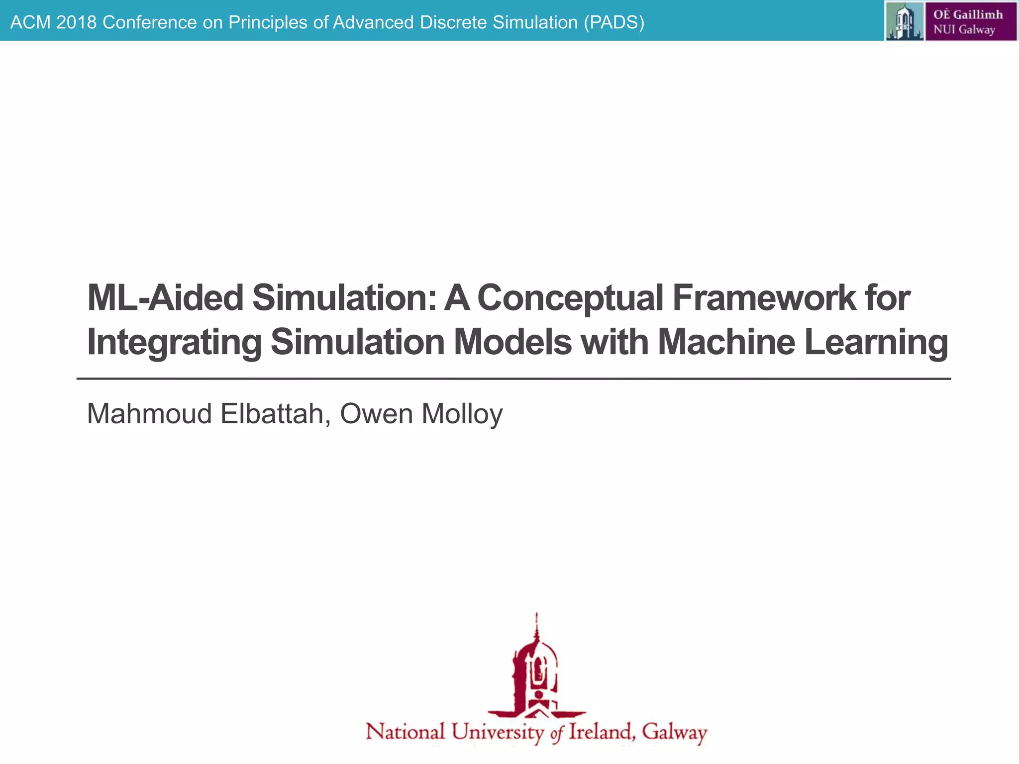 Ml Aided Simulation A Conceptual Framework For Integrating Simulation
