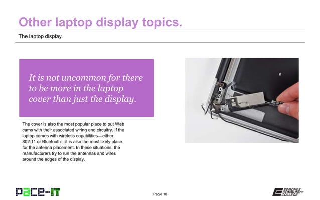 Pace IT - The Laptop Display | PPTX | Laptops | Computing