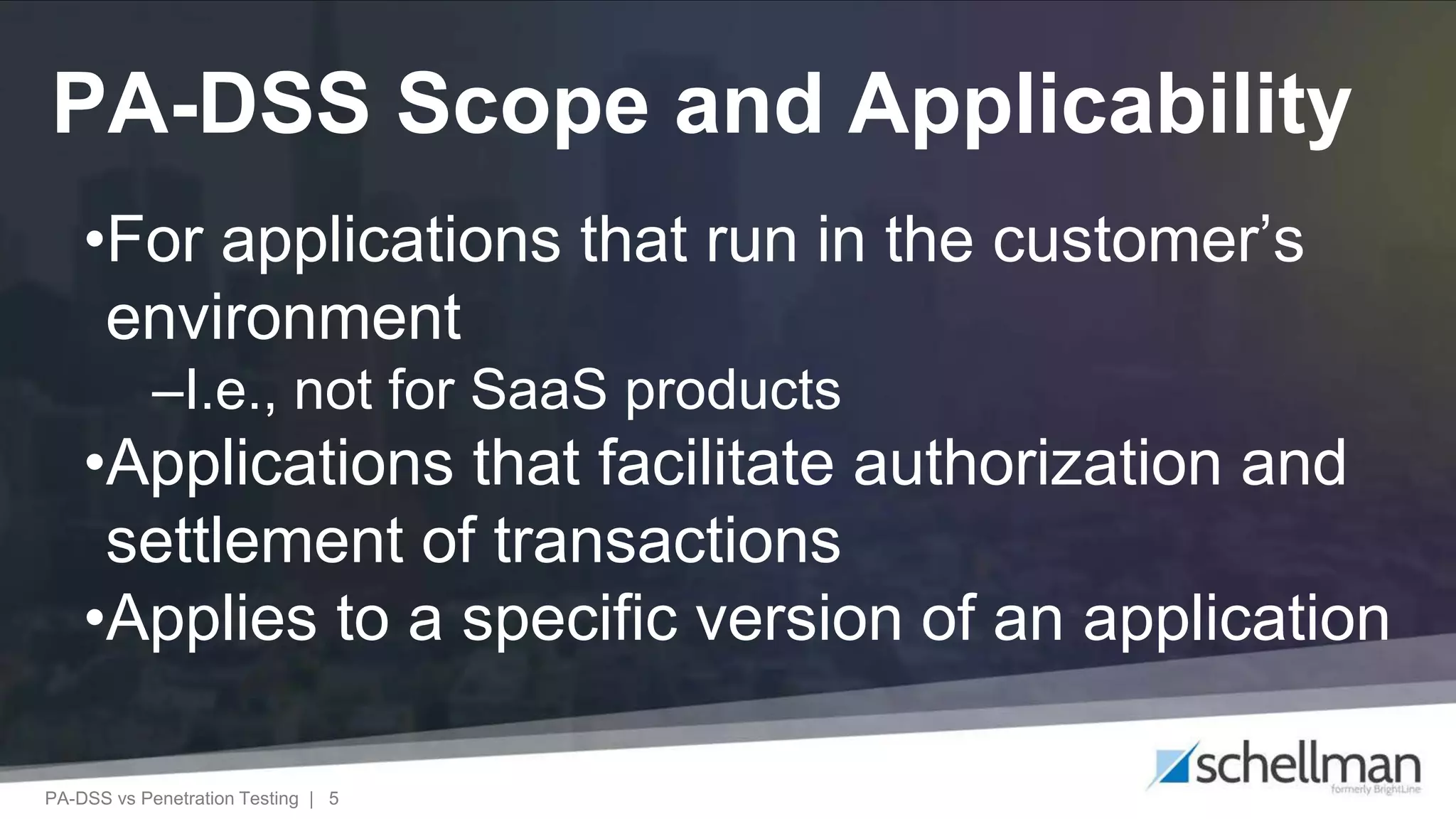 PA-DSS and Application Penetration Testing | PPT