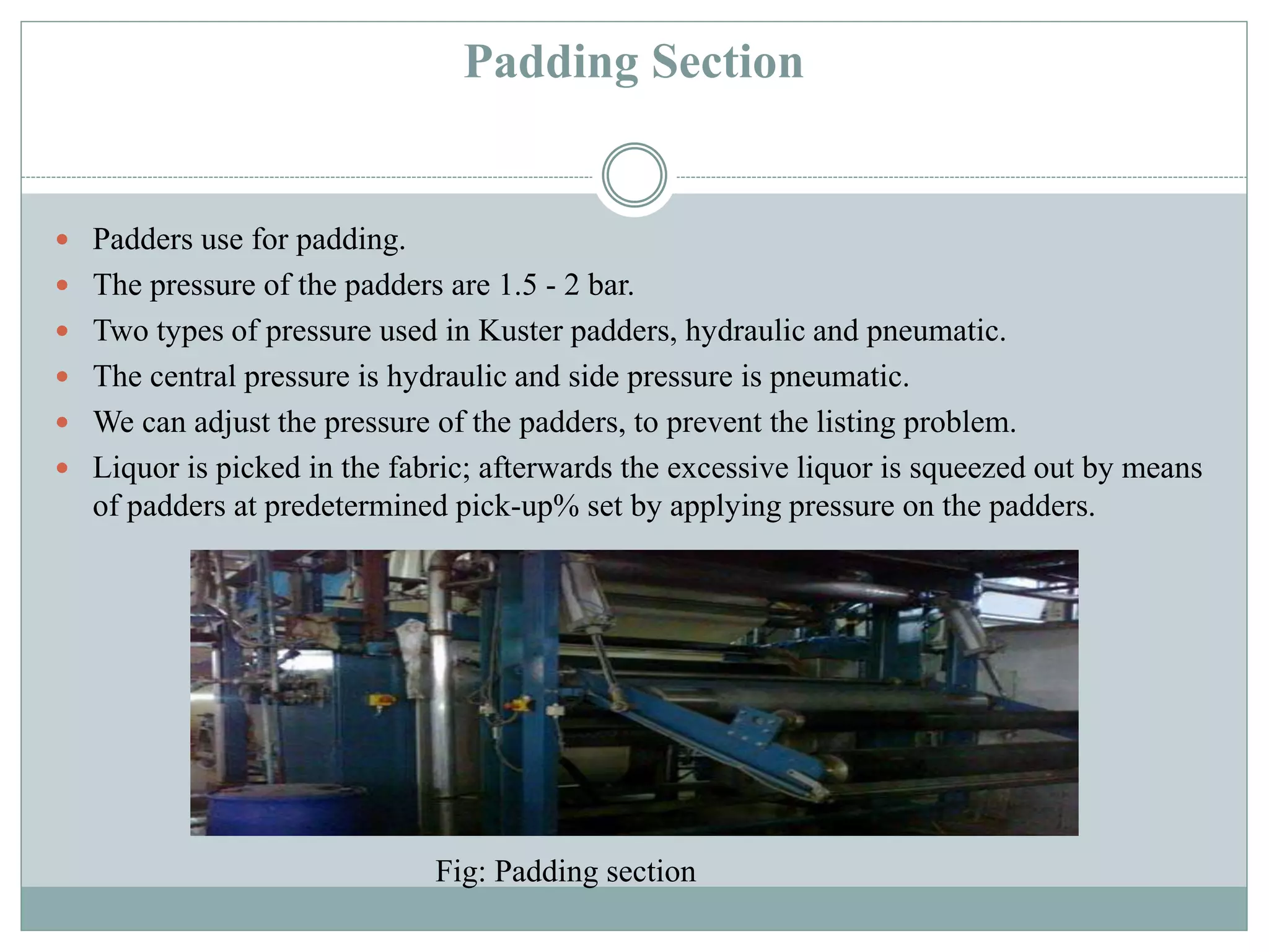 Pad steam dyeing machine | PPTX